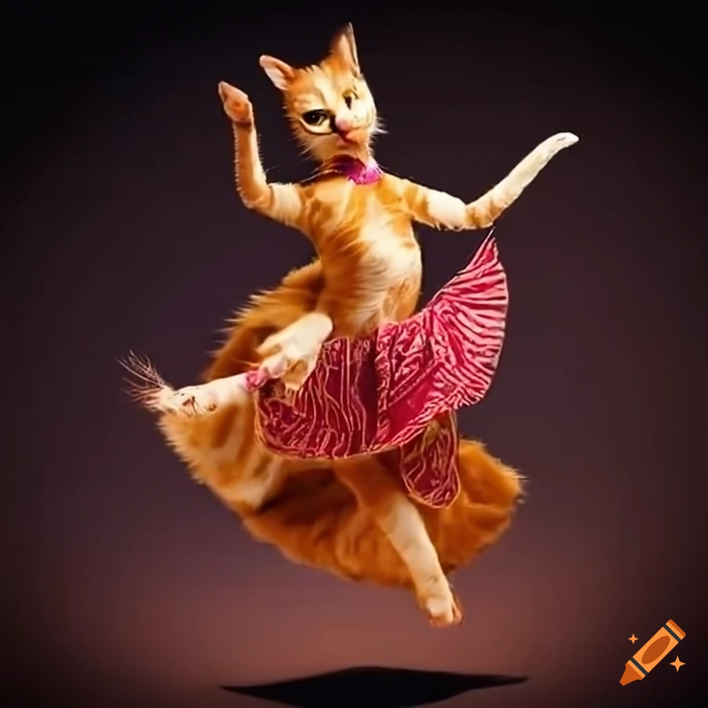 Folk dance cat on Craiyon