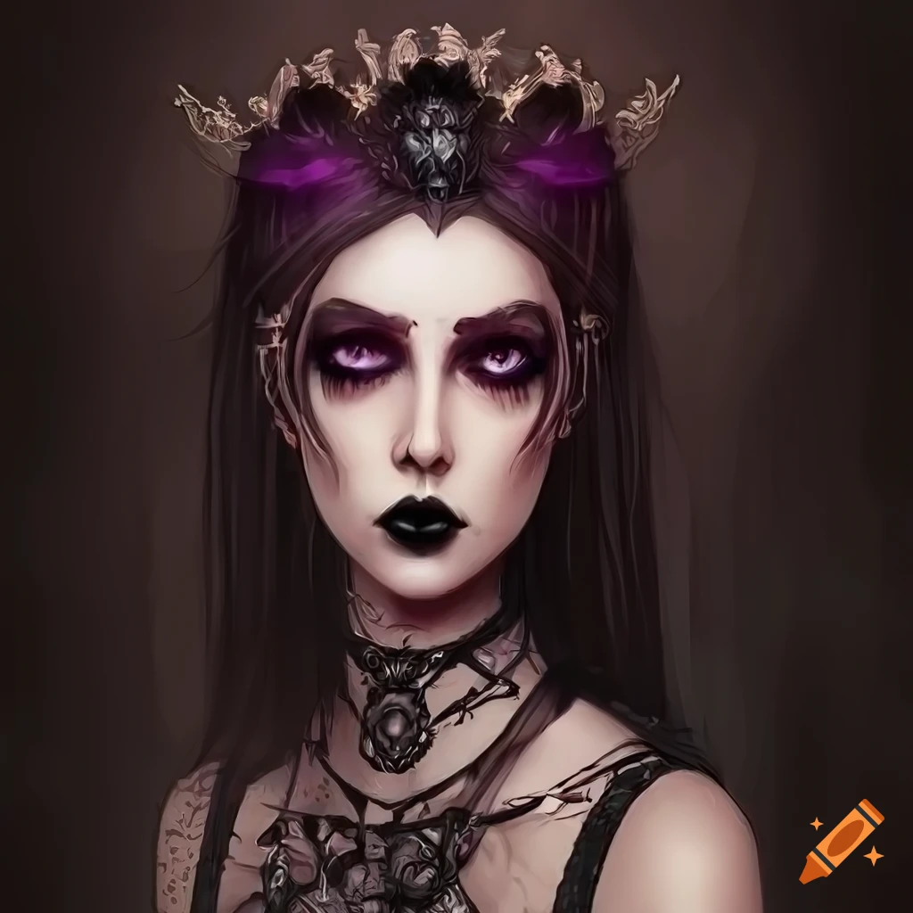 Intricate digital art of a fantasy goth woman in 4k resolution on Craiyon
