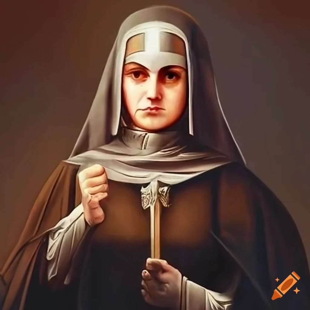 Saint Jeanne Jugan, eco-activist nun opposing capitalism on Craiyon