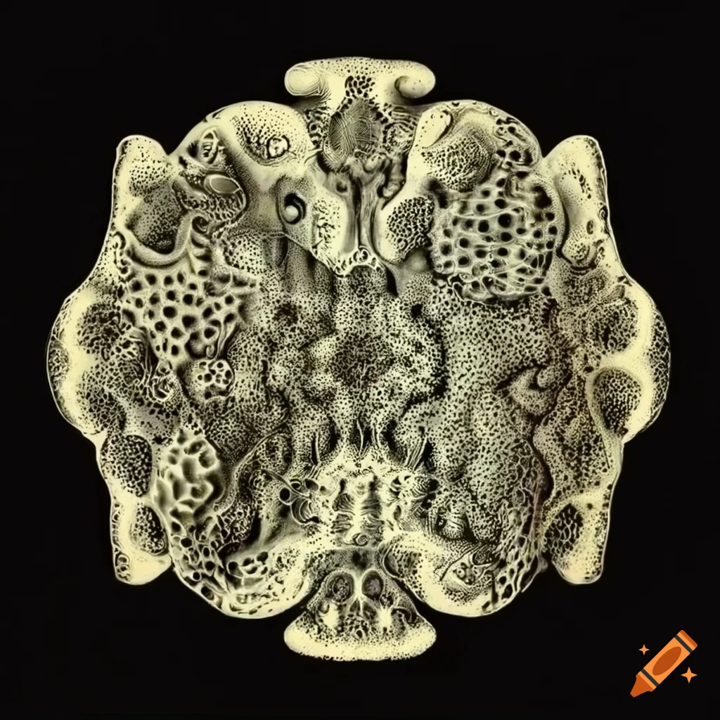Vintage-style ernst haeckel inspired microorganism illustration on Craiyon