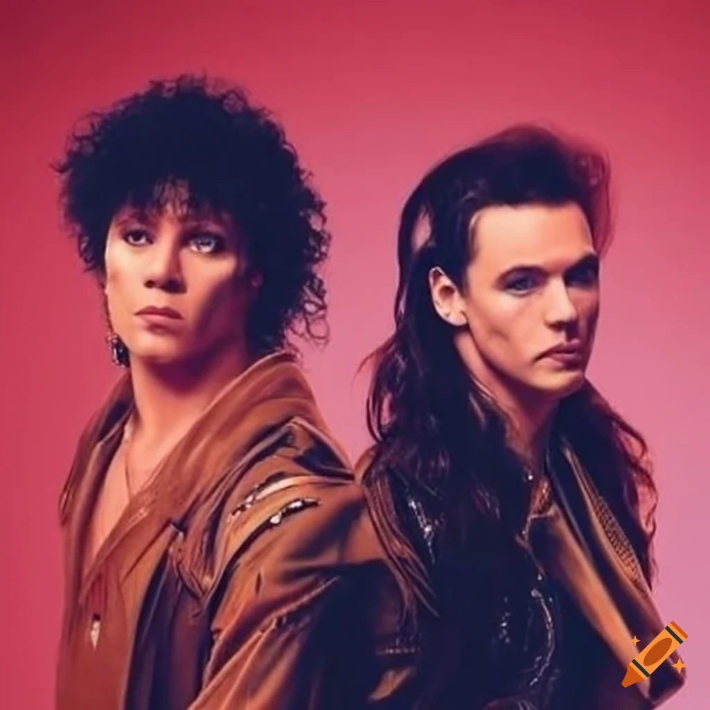 80s pop duo Mack and Dwindle on Craiyon