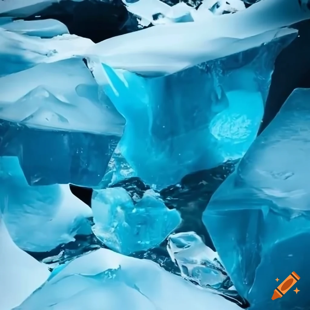 Ice shards on Craiyon