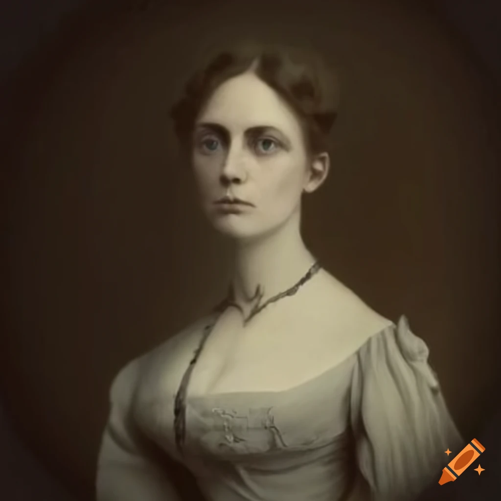 Portrait of a pale Victorian woman in a mysterious and atmospheric ...