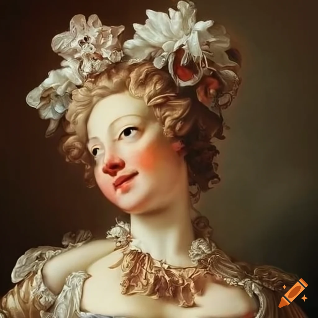 Rococo art on Craiyon