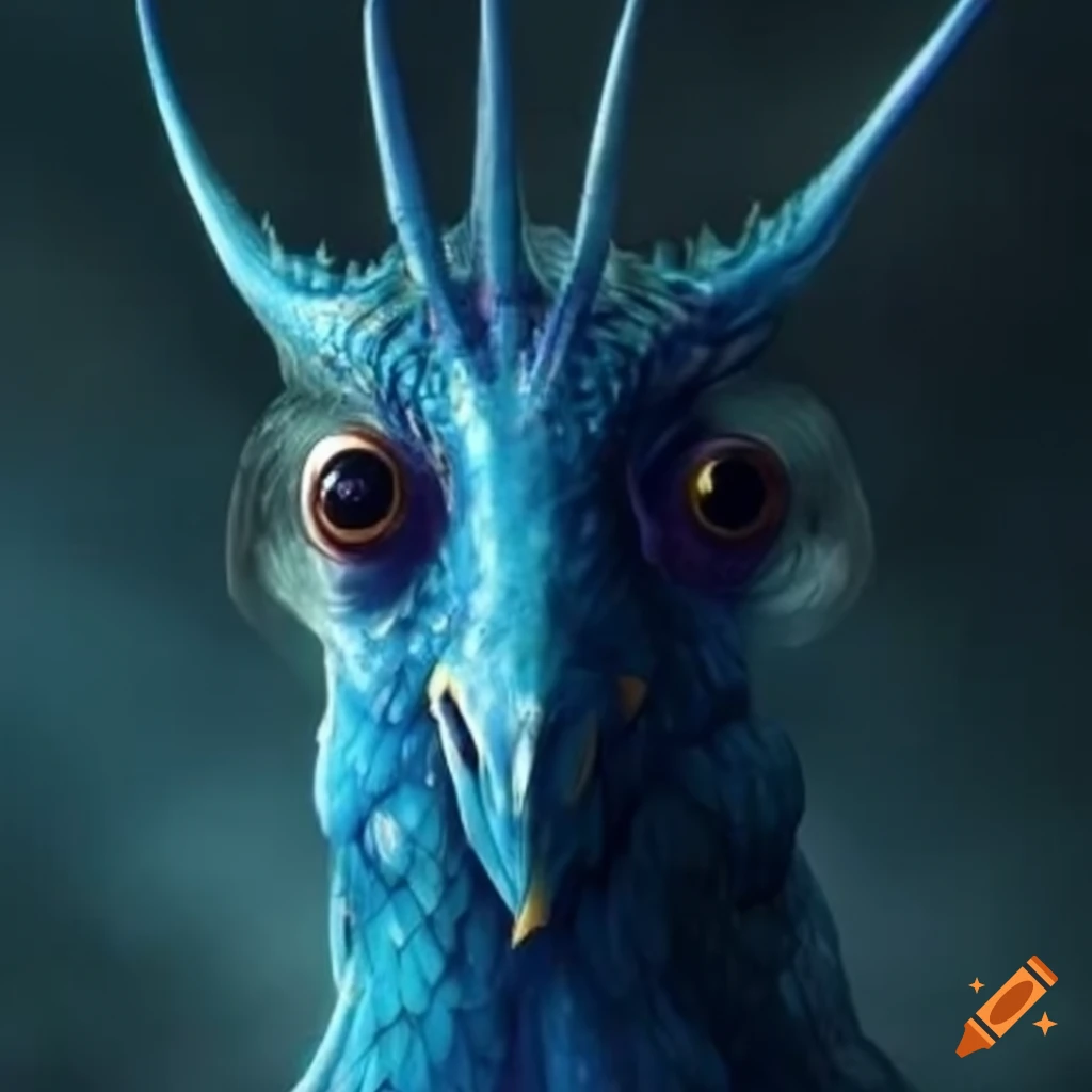 Fascinating blue extraterrestrial creature with eight eyes and unique ...