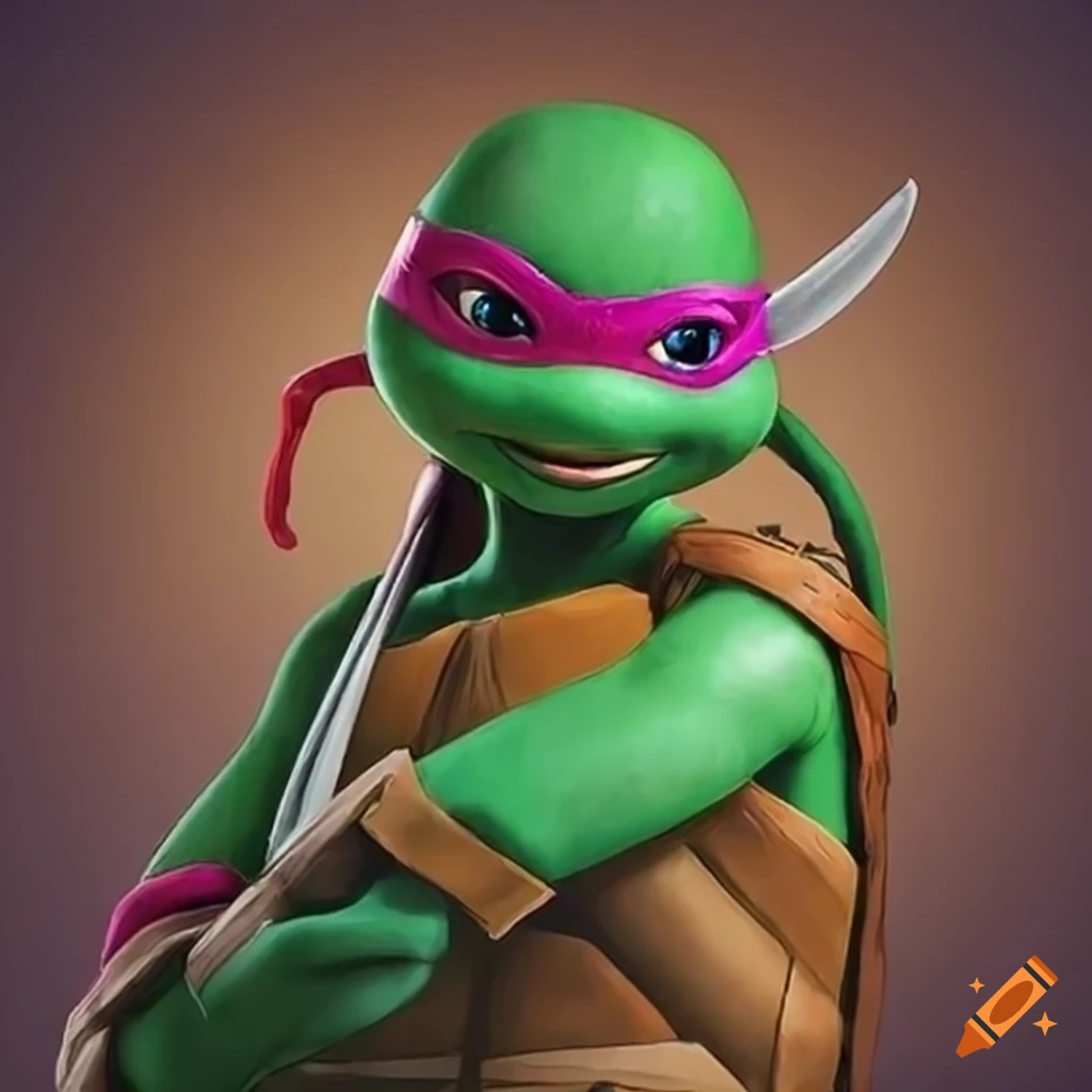 Girl ninja turtle character on Craiyon