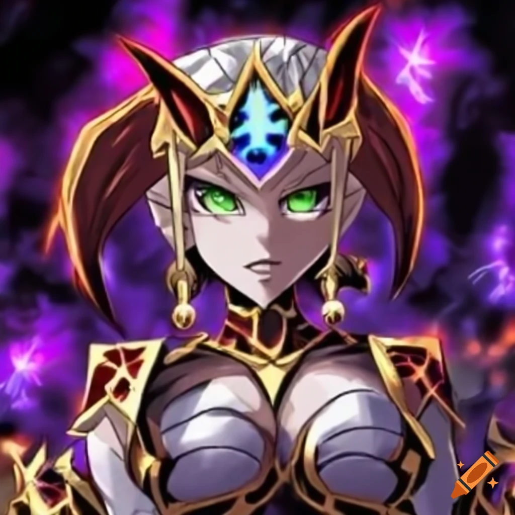 Custom yu-gi-oh! monster card named demon queen valeria on Craiyon