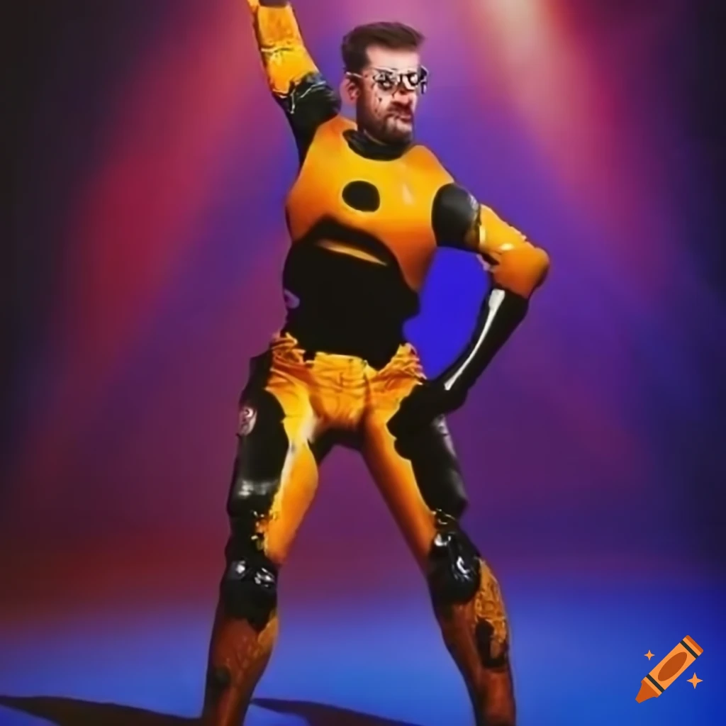 Gordon freeman dancing in colorful crystal studio with vivid colors on ...