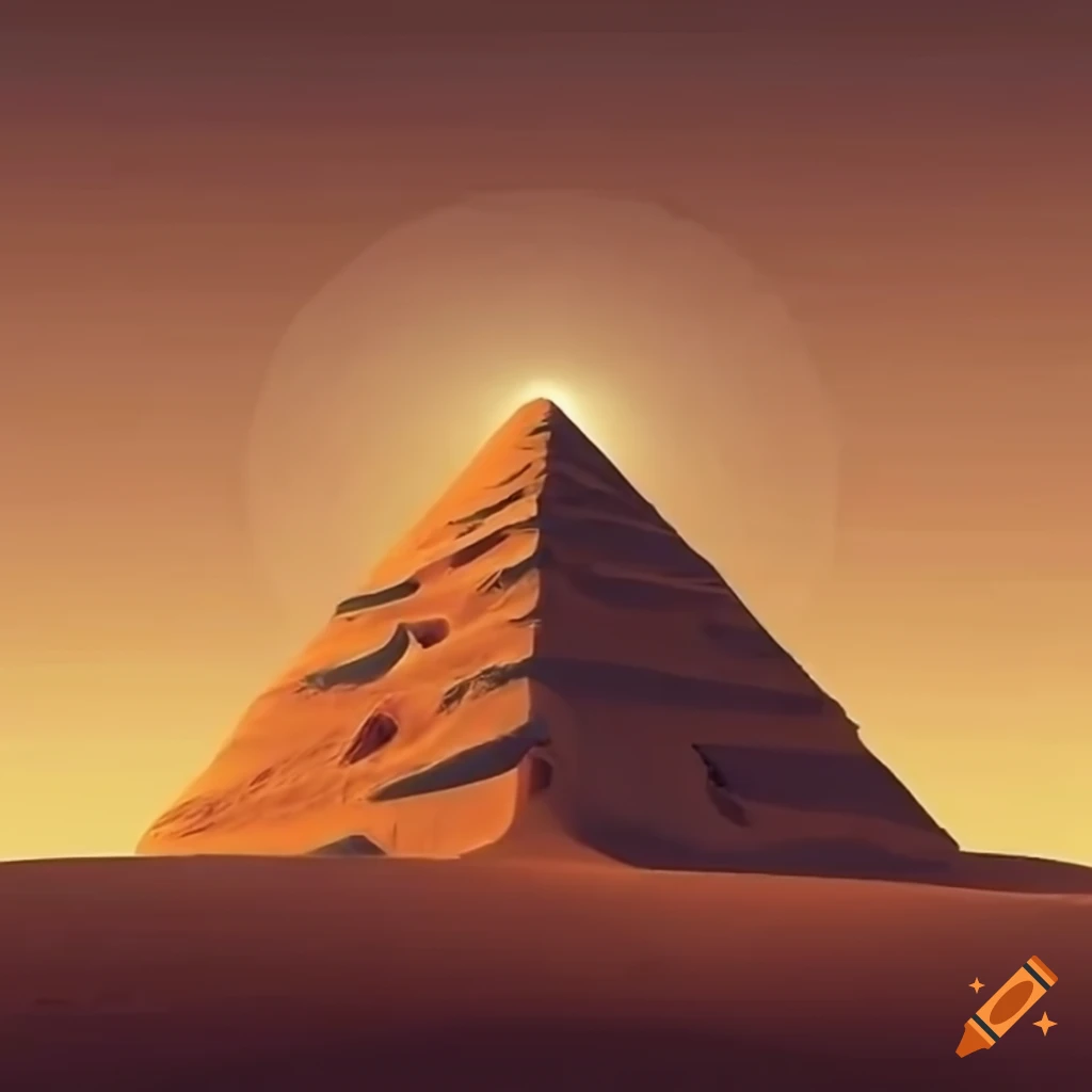 Hidden robot civilization resembling pharos in a desert setting with ...