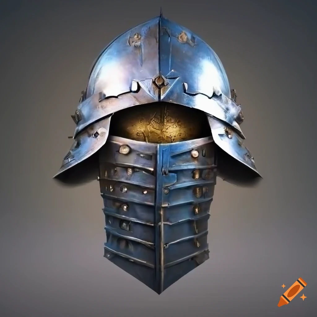 Close-up view of intricately detailed heavy body armor on Craiyon