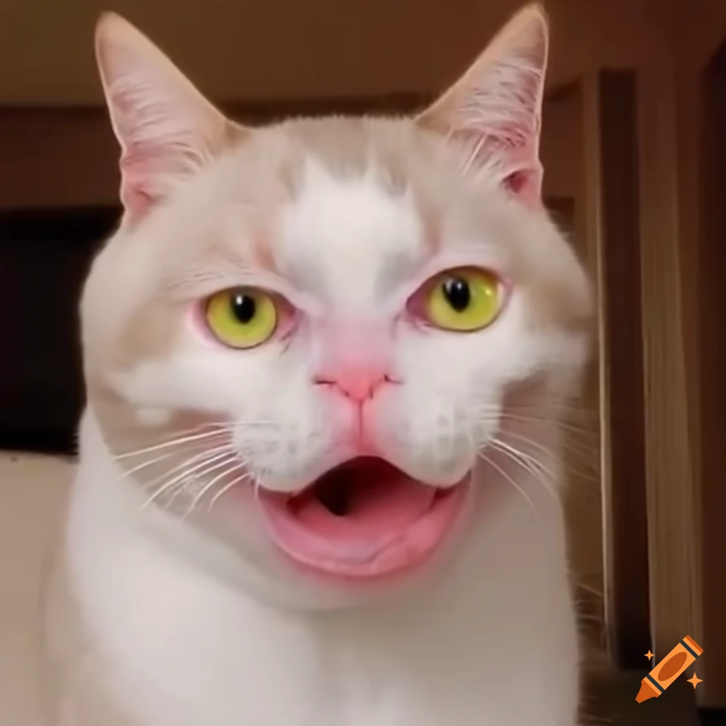 Cat mewing on Craiyon