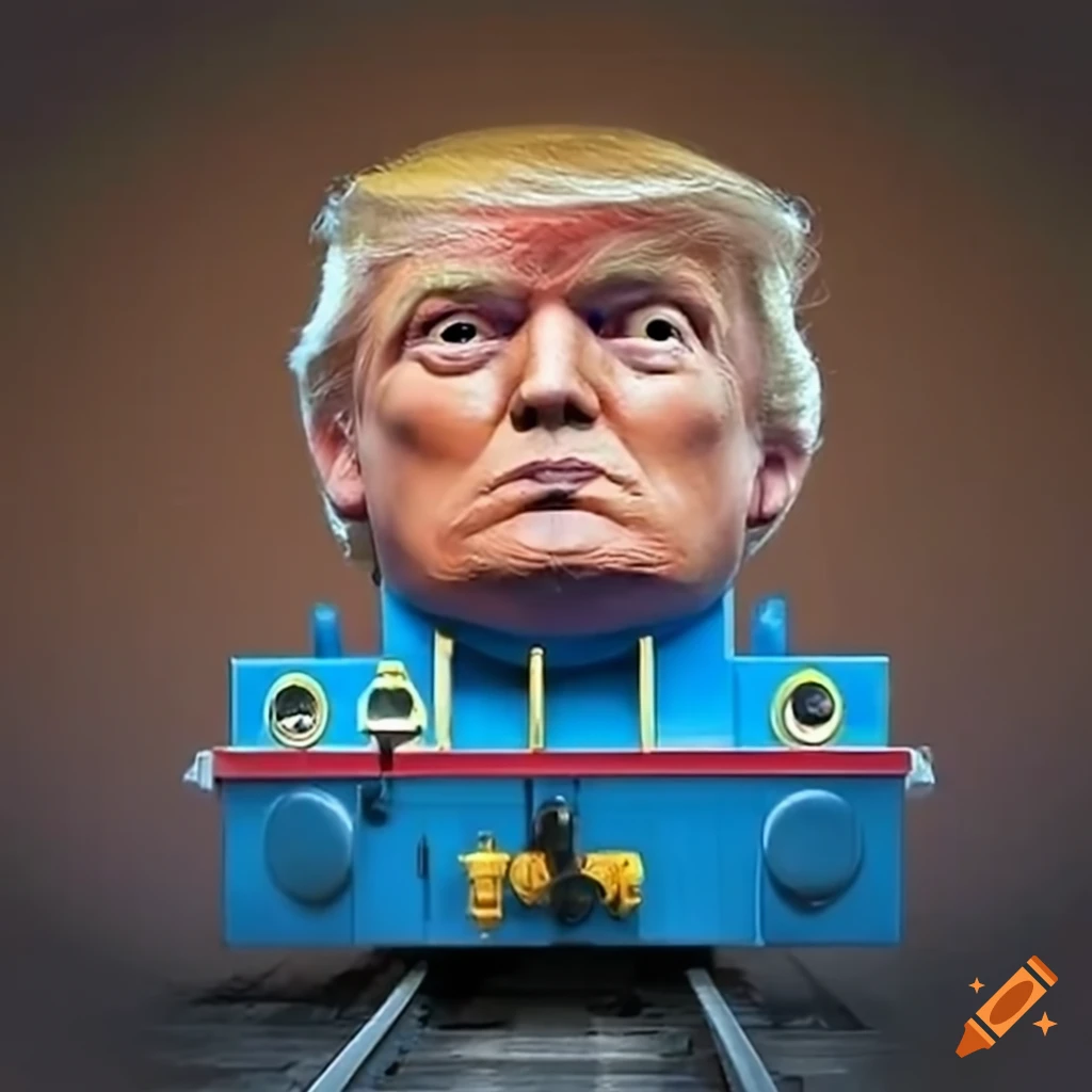 Pop culture fusion: Donald Trump's face on a Thomas the Tank Engine ...