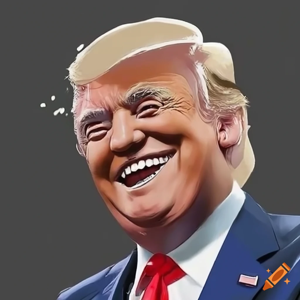 Smiling portrait of donald trump on Craiyon