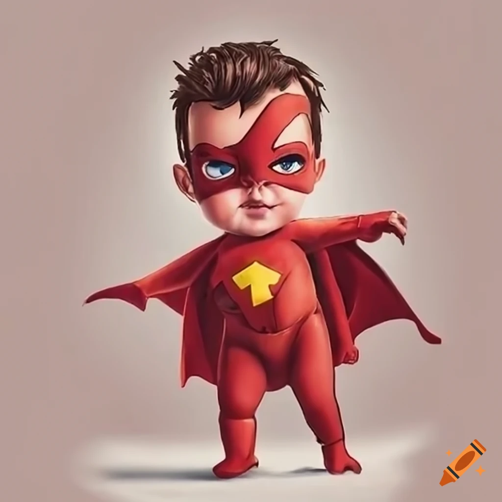 Baby superhero character on Craiyon