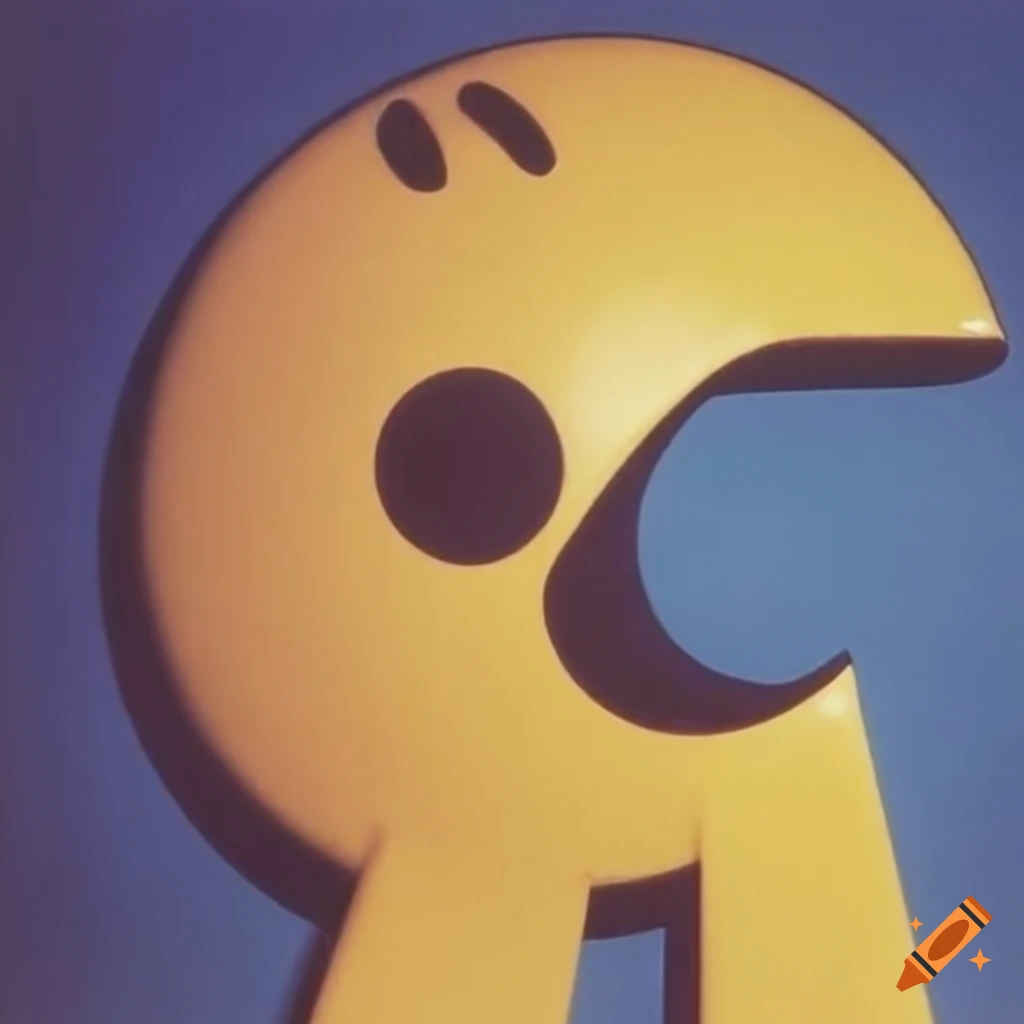 High-resolution color photograph of Pac-Man from 1972 on Craiyon