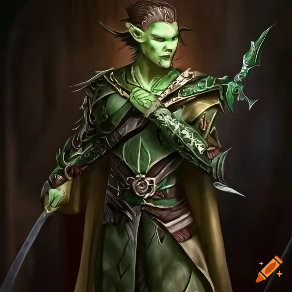 Male elf noble warrior with rapiers on Craiyon