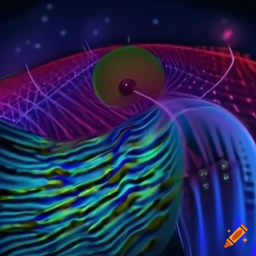 Quantum physics concept of wave-particle duality on Craiyon