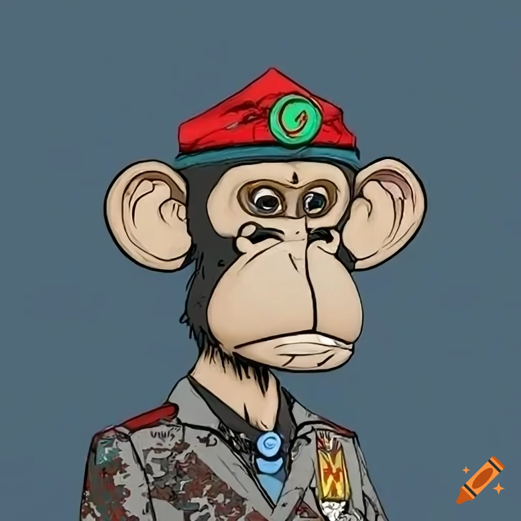 Soviet-inspired nft art from bored ape yacht club on Craiyon