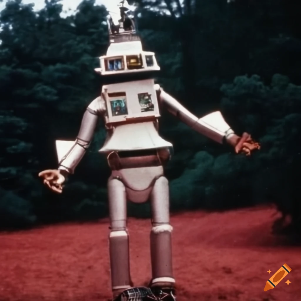 Johnny Sokko and his Flying Robot in a high-resolution Kodachrome photograph from 1972 on Craiyon
