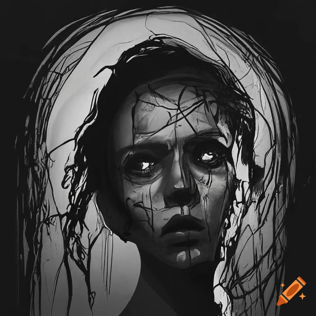 Dark art painting on Craiyon