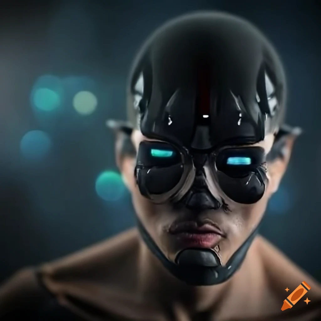 Biopunk Cyborg with extreme hyper realistic detail in a closeup full ...