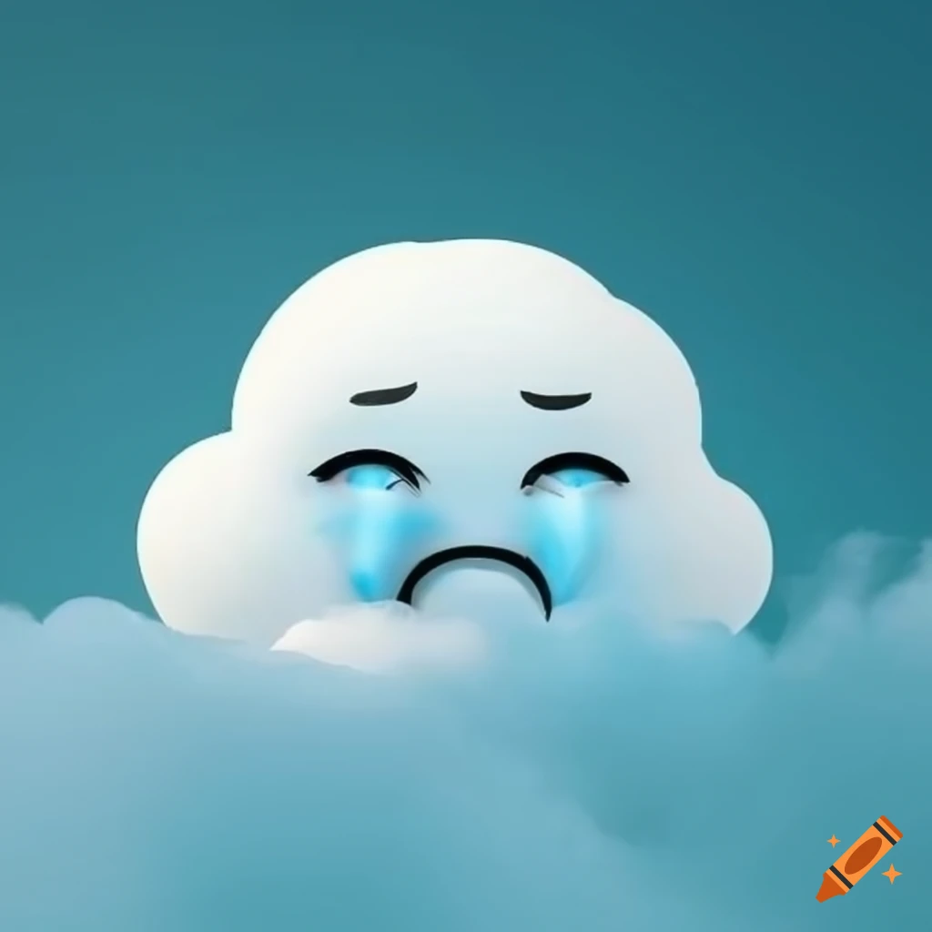 Depressed cloud illustration on Craiyon