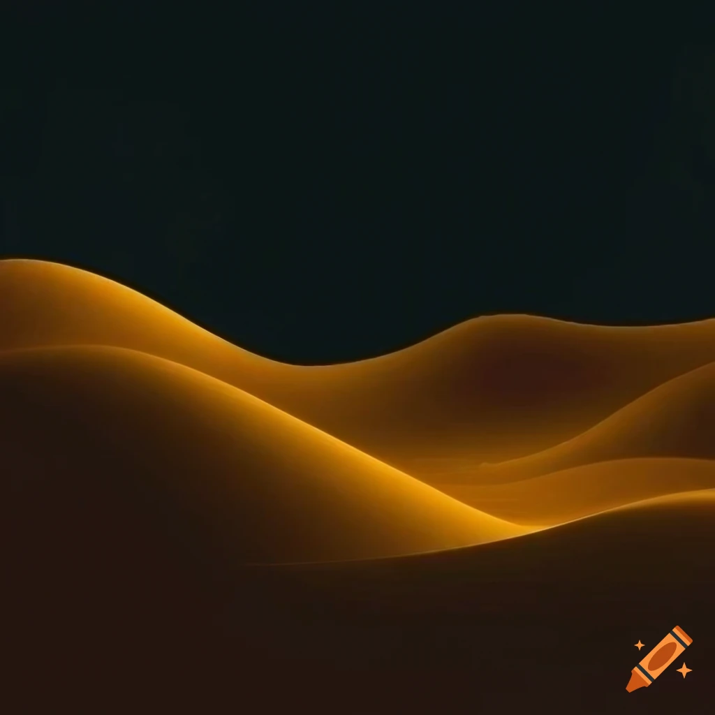 Landscape of human body shapes forming hills under a dark sky with ...