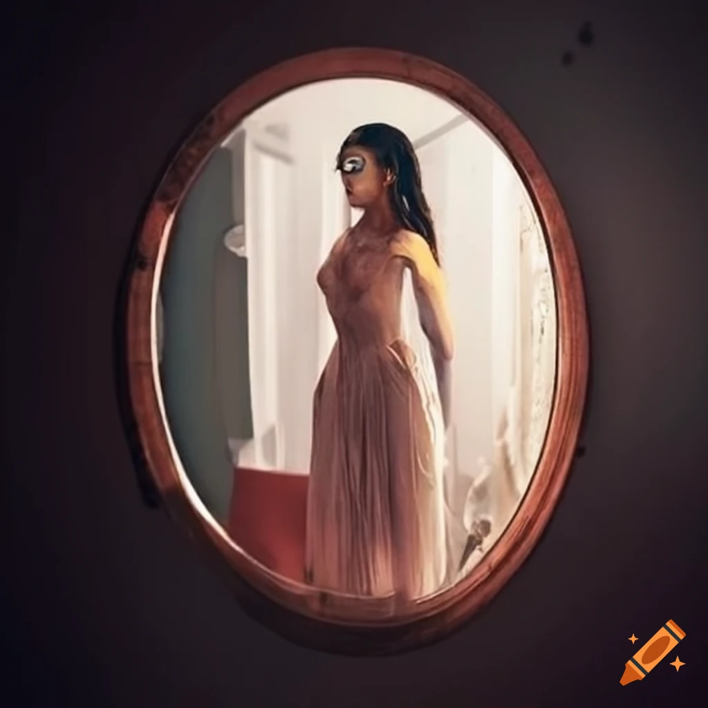 Reflection in a mirror on Craiyon