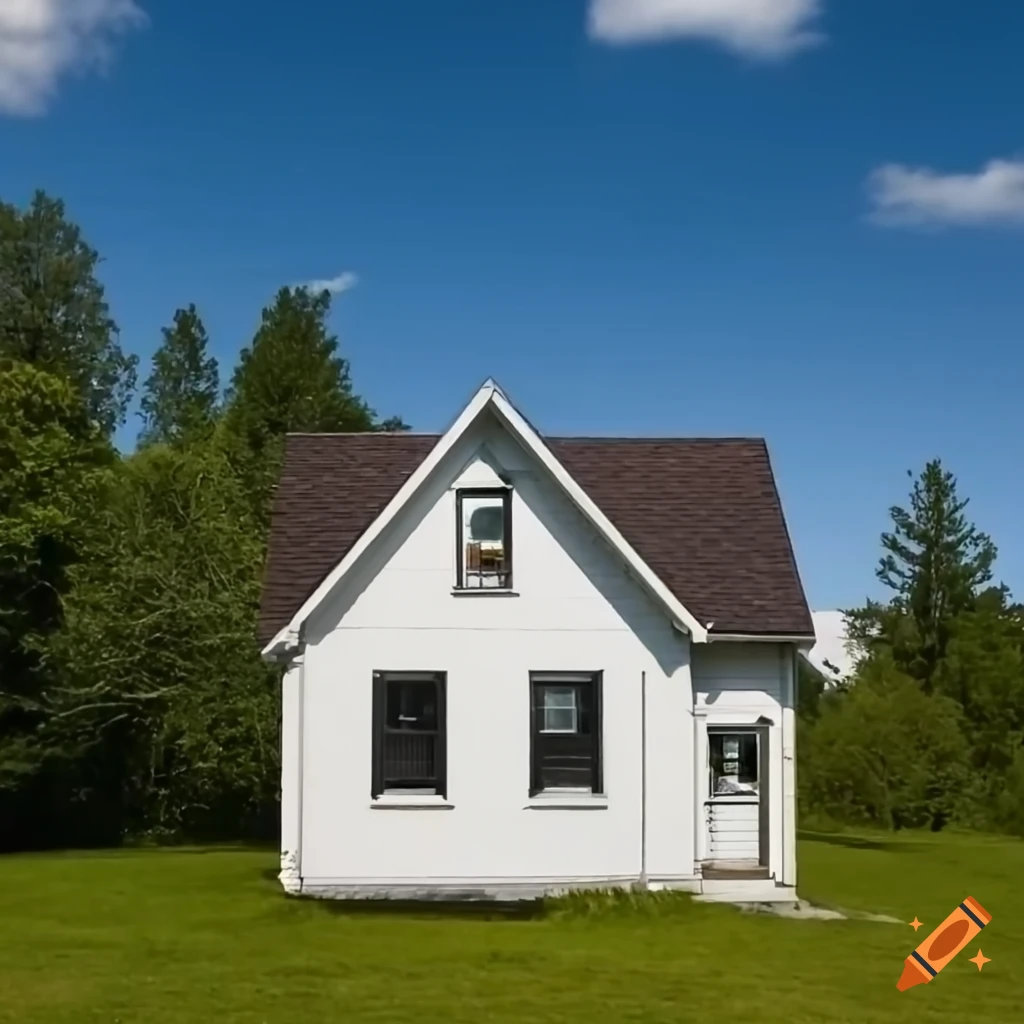 Exterior view of a beautiful simple house with a big front door at a 45 ...