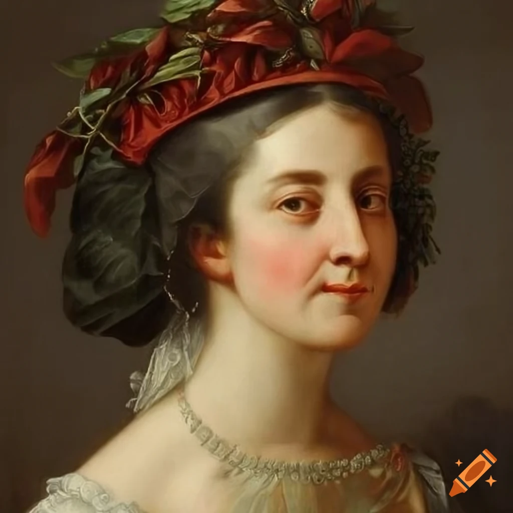 Portrait of Louise Labé with a laurel wreath in a Petrarchan style on ...