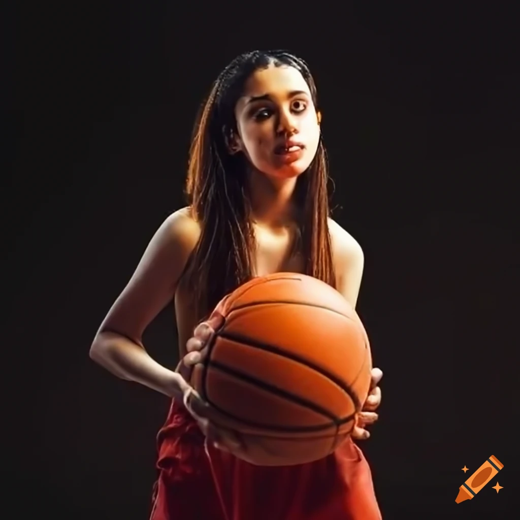 Athletic Latina Girl Playing Basketball In Team Jersey Number 21 On Craiyon