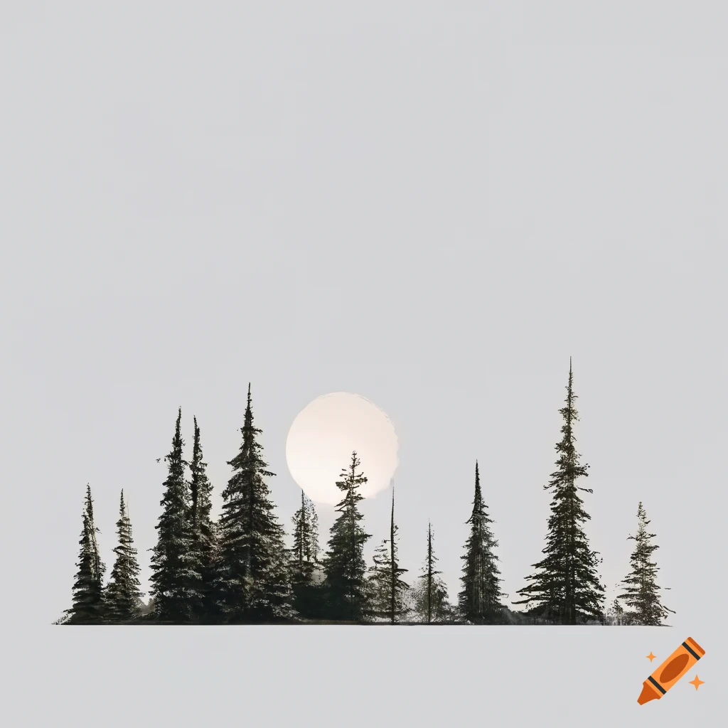 High resolution architecture cutout of a treeline on Craiyon