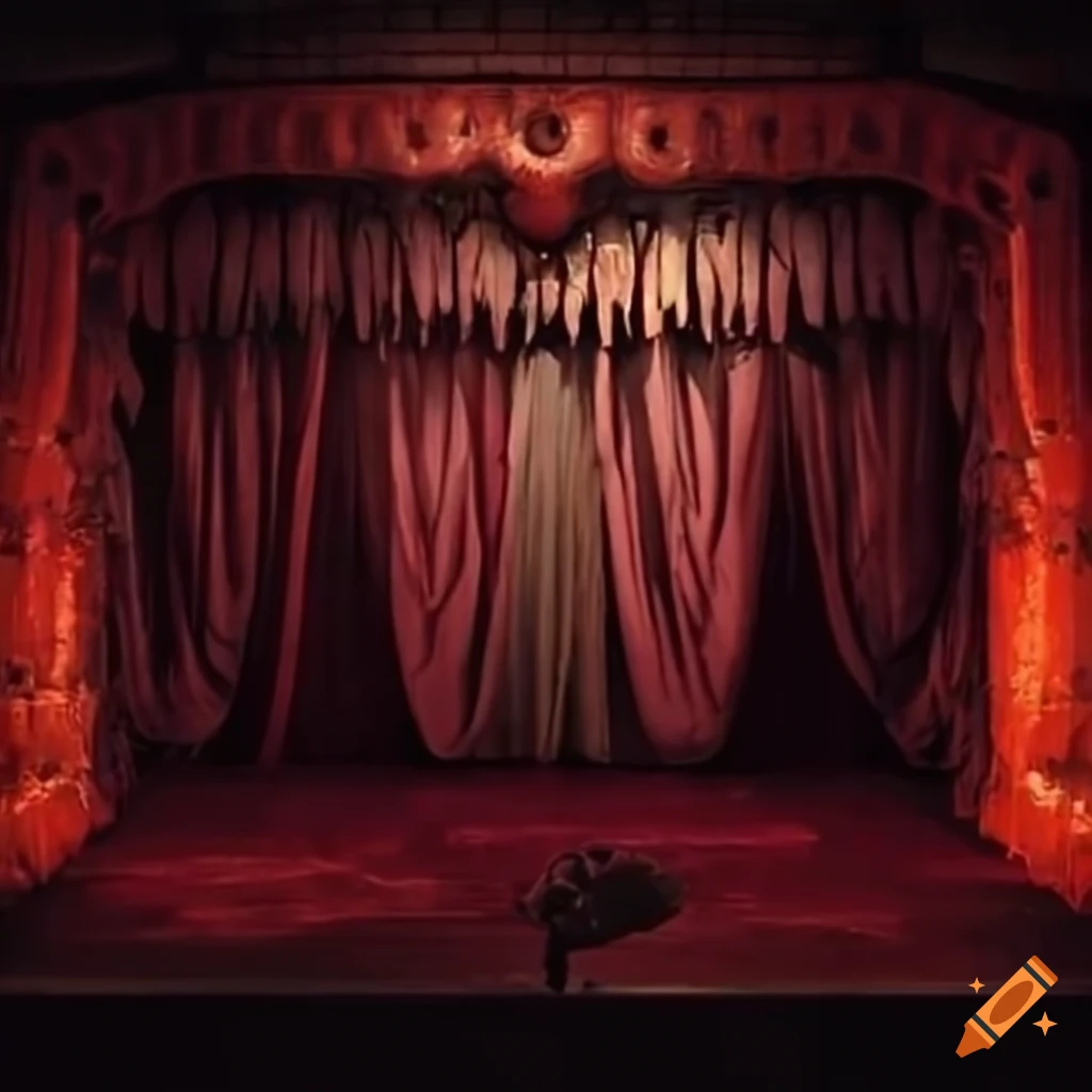 Creepy show stage on Craiyon