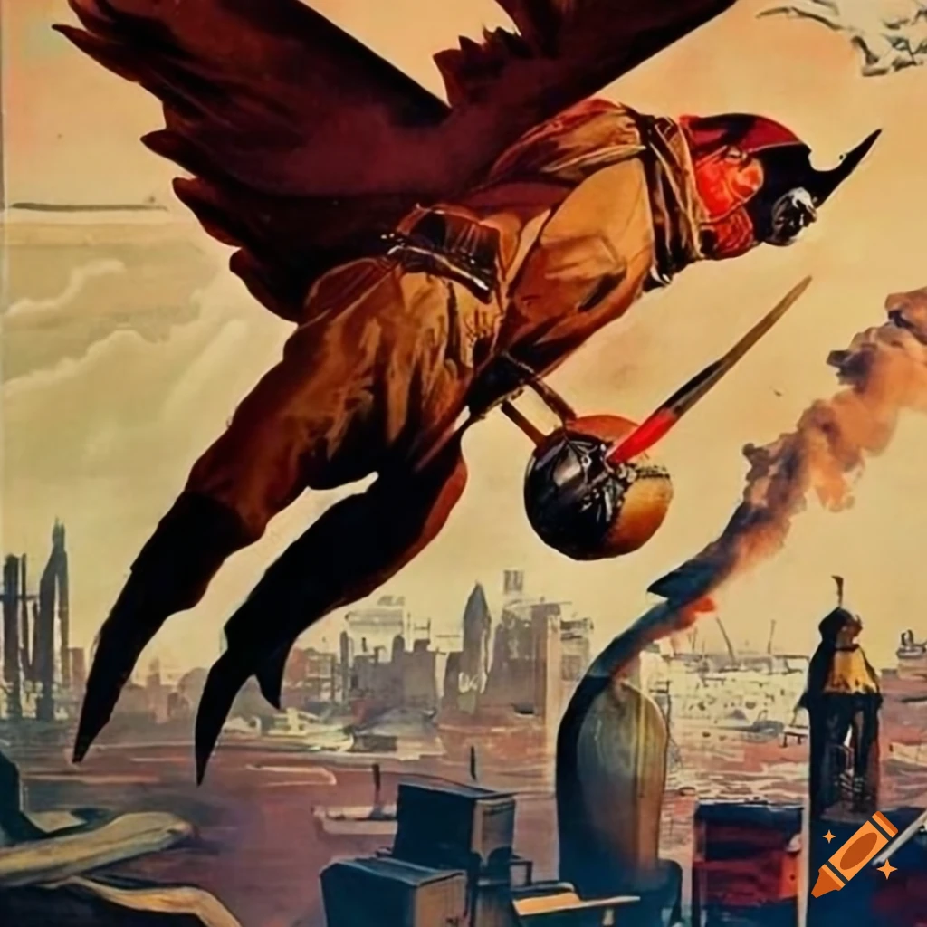 WW2 propaganda poster depicting a fighter pilot dropping a bomb on a ...