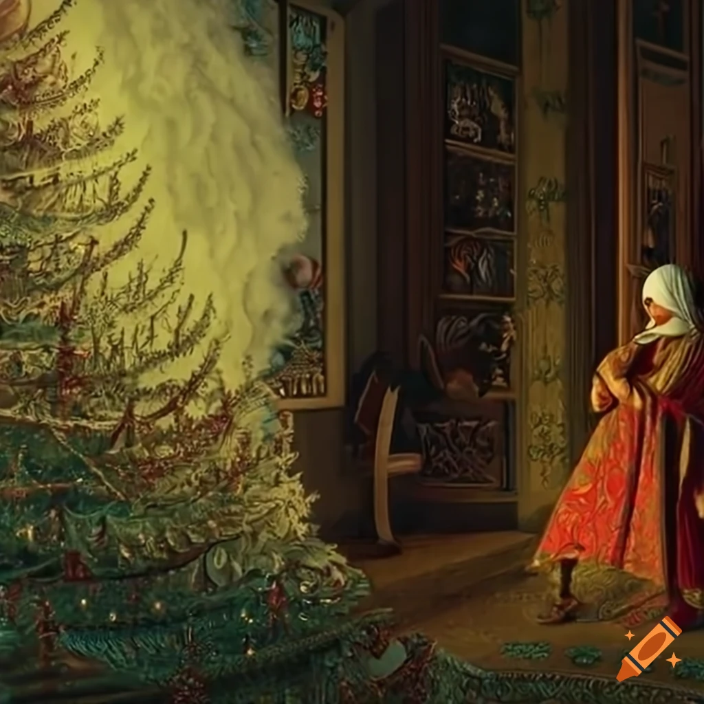 Intricate illustration of an islamic woman in a full burka decorating a ...