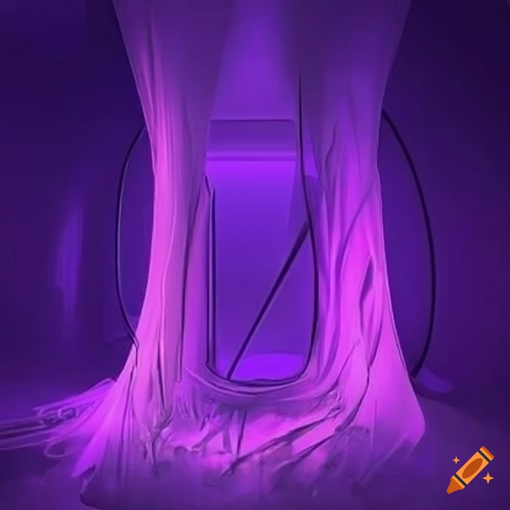 Futuristic purple aesthetic on Craiyon