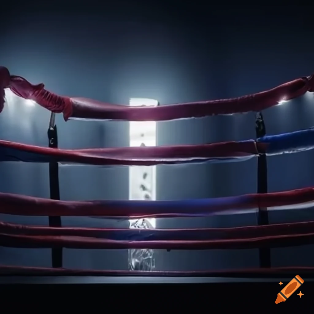 Boxing ring with a mirror on Craiyon