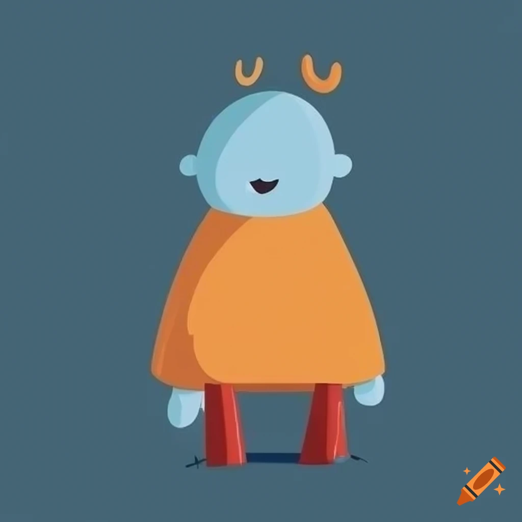 Minimalist cartoon characters on Craiyon