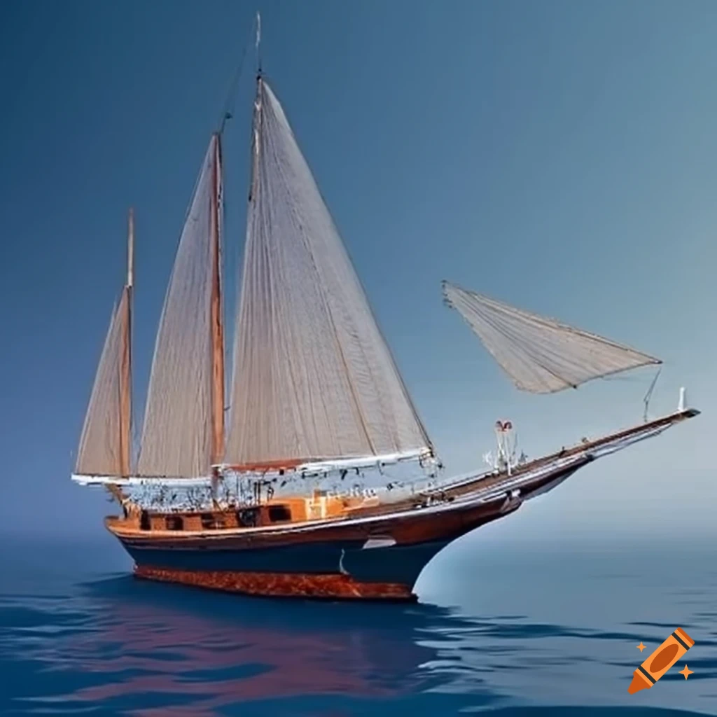 27-meter turkish gulet with sleek lines and classic design on Craiyon