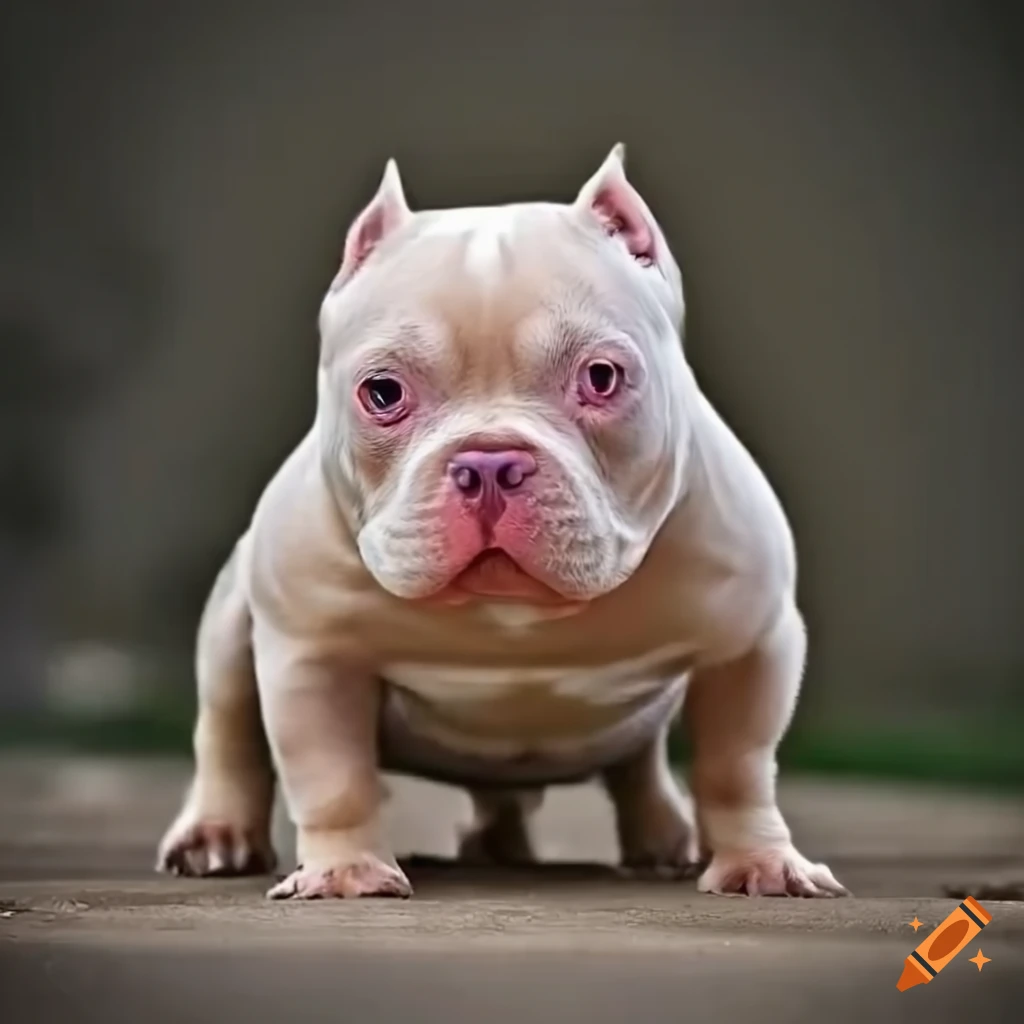 Micro bully dog breed with short legs and broad chest on Craiyon