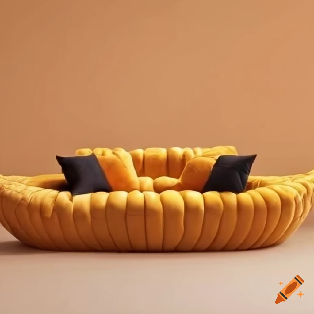 Modern living room with corn-shaped sofa in professional interior ...