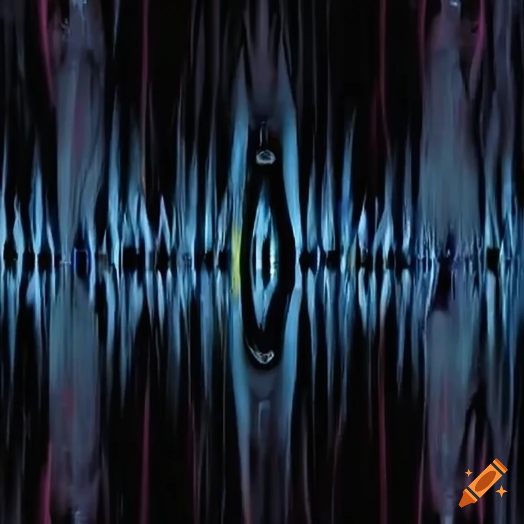 Rows of razor teeth stretching into the horizon on Craiyon