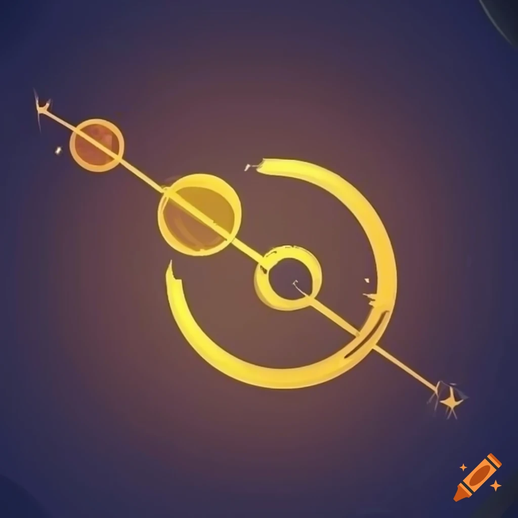 Stylized logo of the Voyager golden disc with planets in an artistic ...