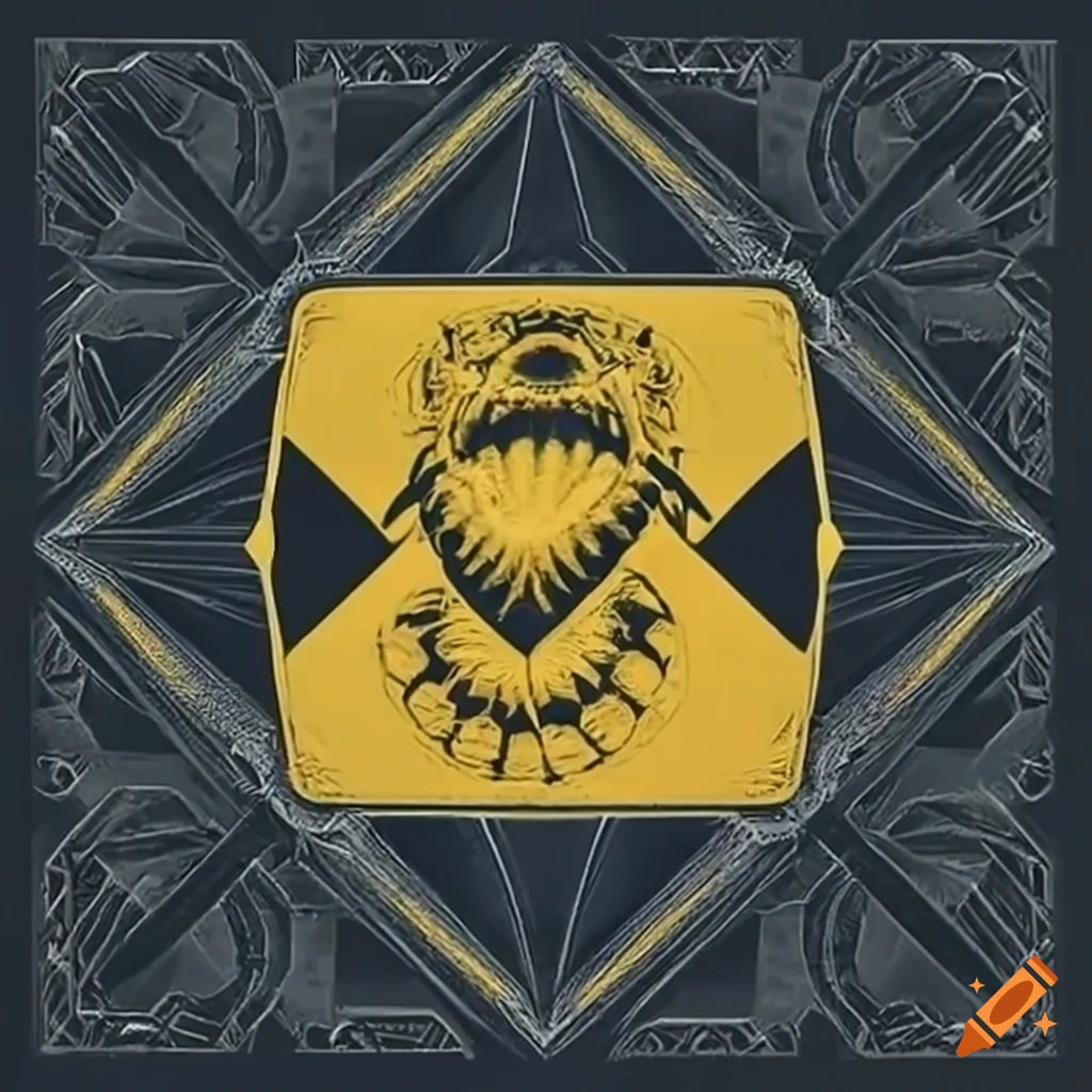 Legendary Sandworm from Dune in a surreal warning symbol style on Craiyon