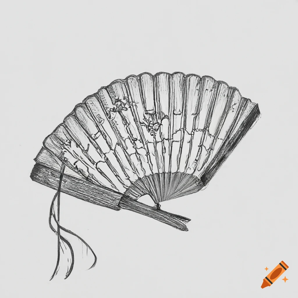 Japanese style hand-drawn fan art on Craiyon