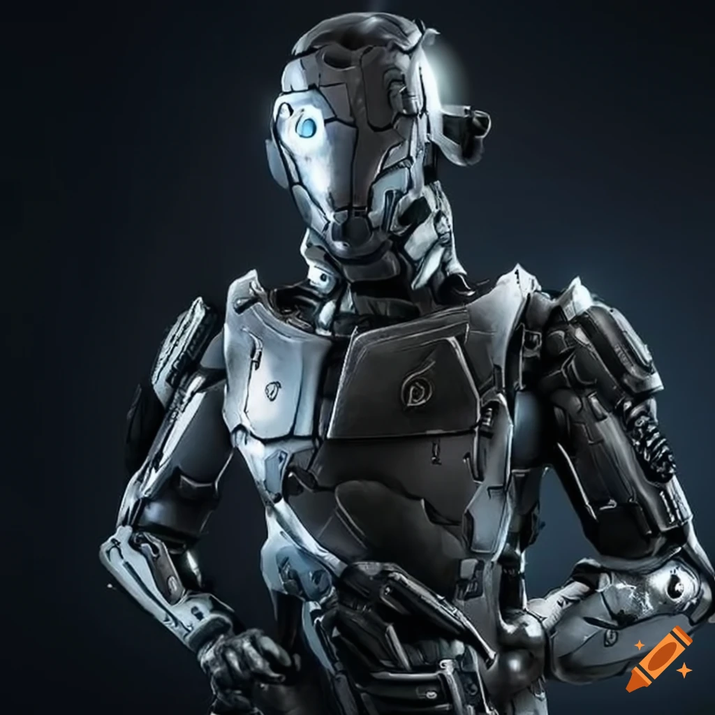 African futuristic soldier in cybernetic armor on Craiyon