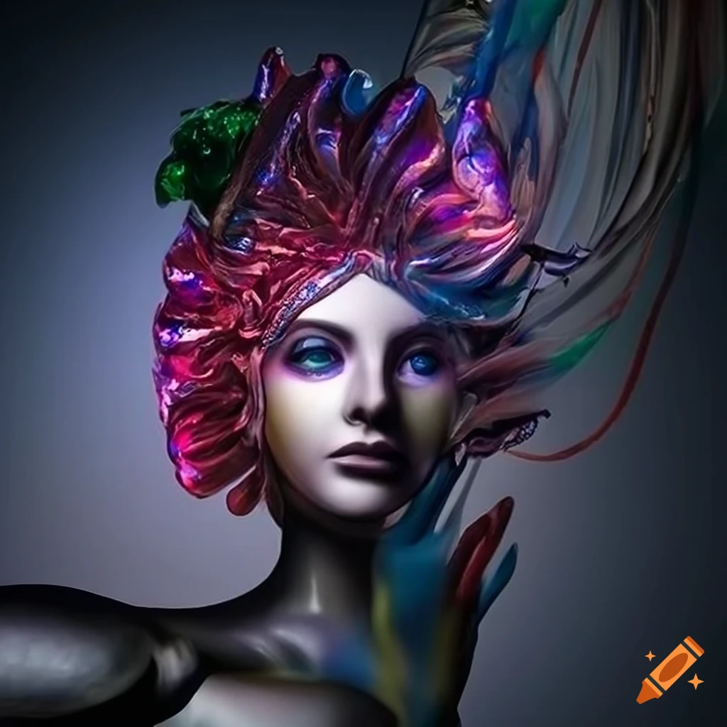 Sculpted ultra hd quality with intricate details in random colored ...