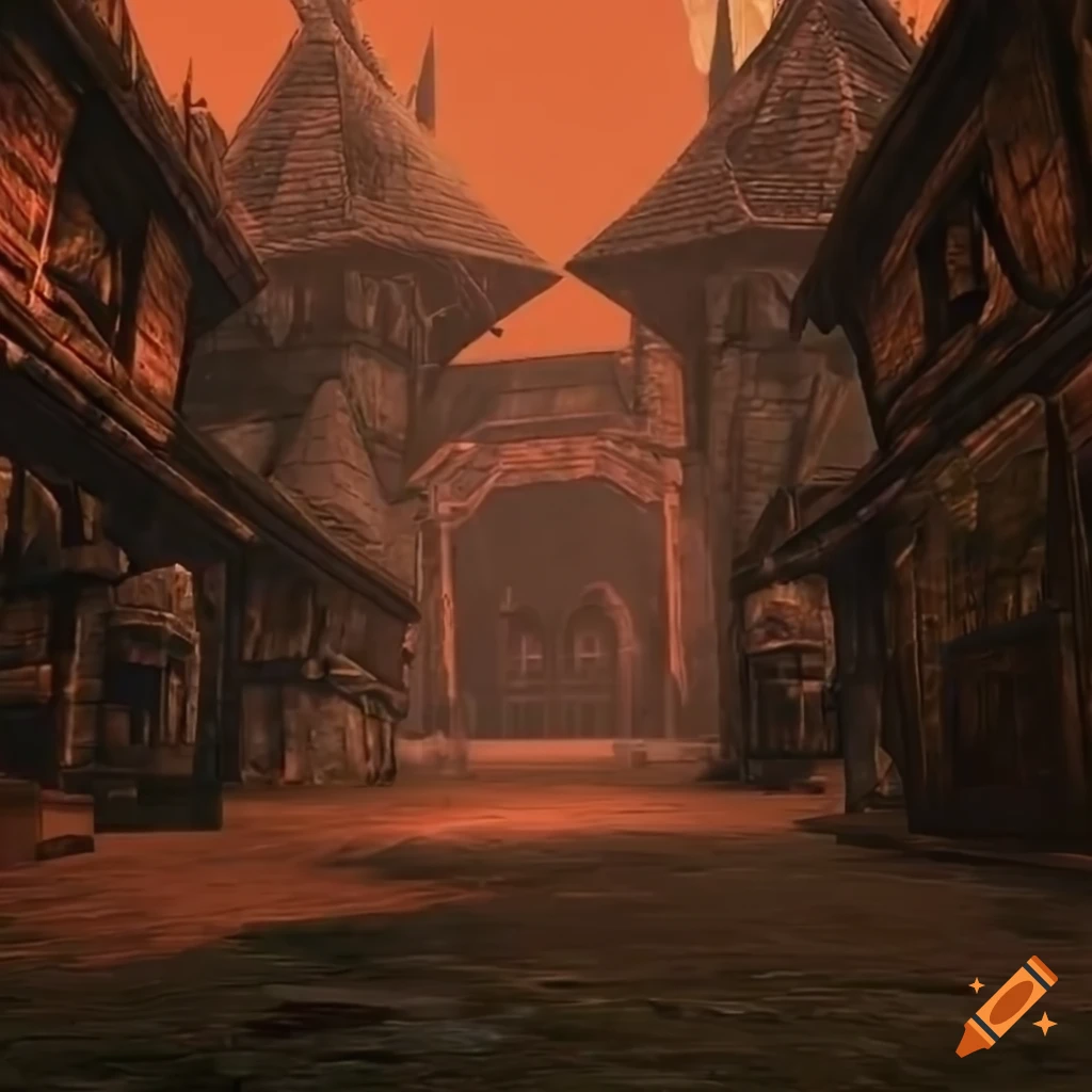 Retro-style familiar location with Skyrim vibes on Craiyon