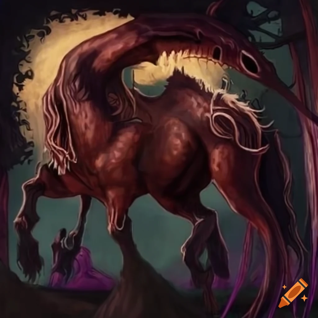 Eldritch horse on Craiyon