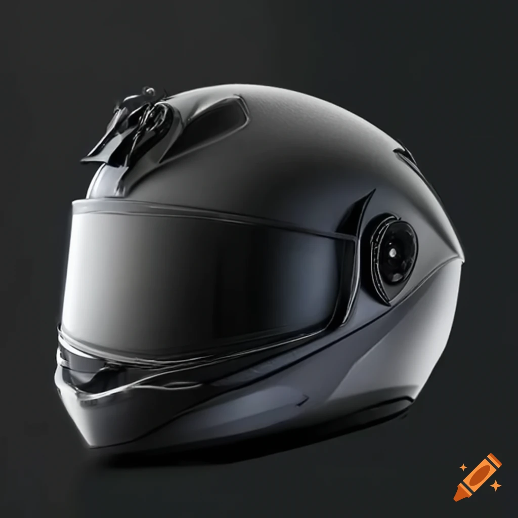 Motorcycle helmet with digital panel, IoT device visible through glass ...